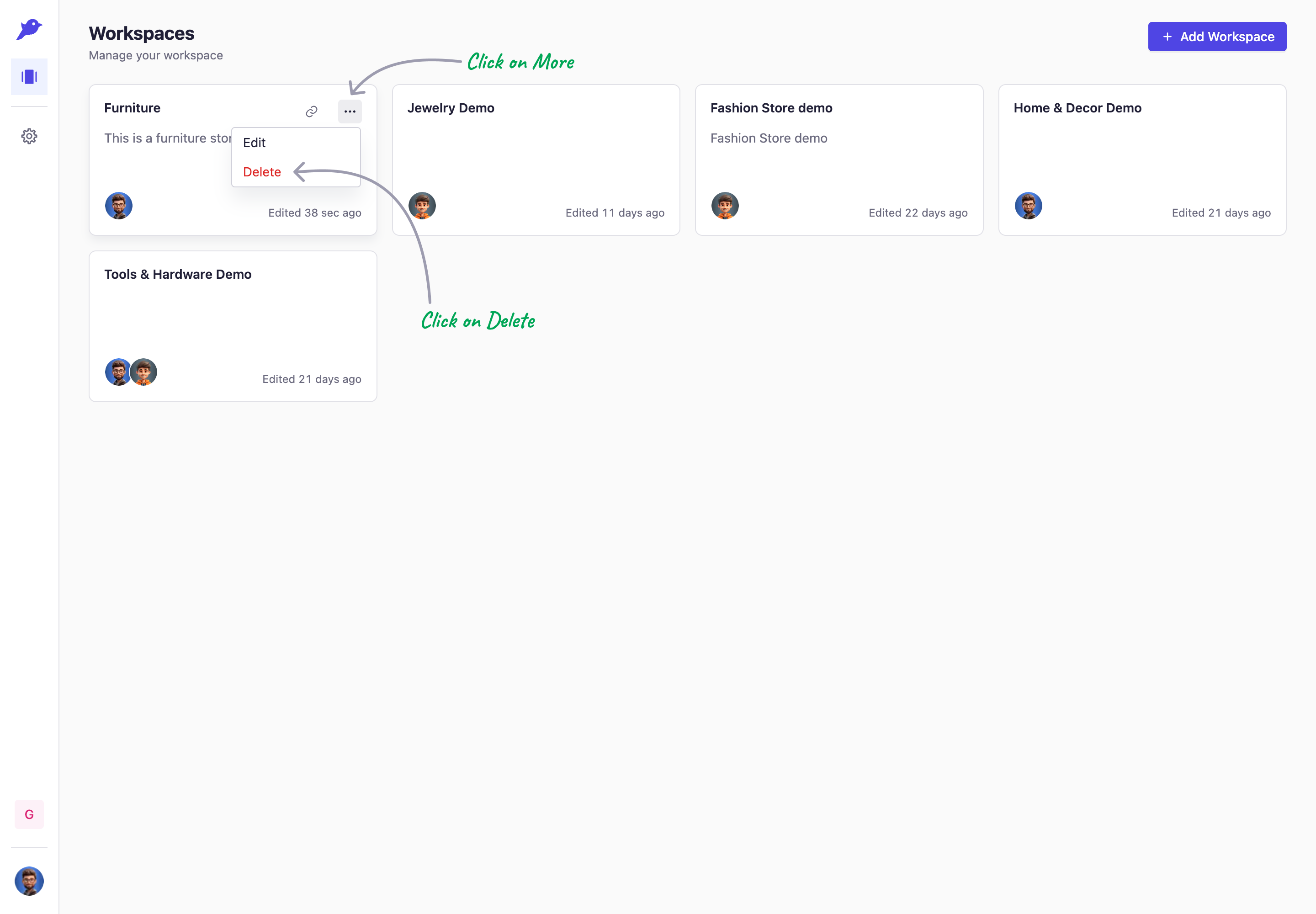 Remove or Delete a Workspace – Support | Experro Remove or Delete a Workspace – Support | Experro
